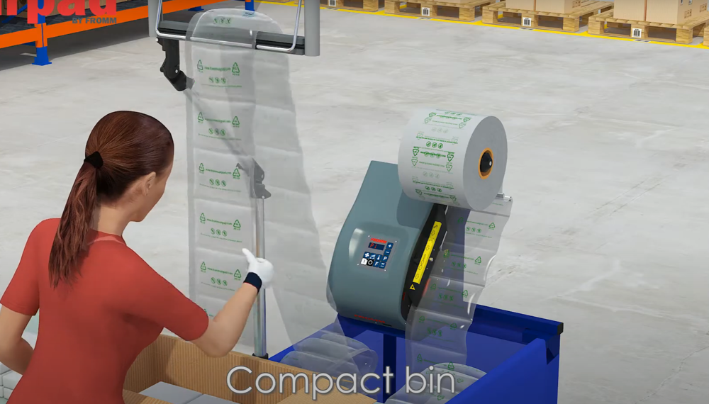 Void Fill Machine with Overhead Hopper | FROMM Packaging